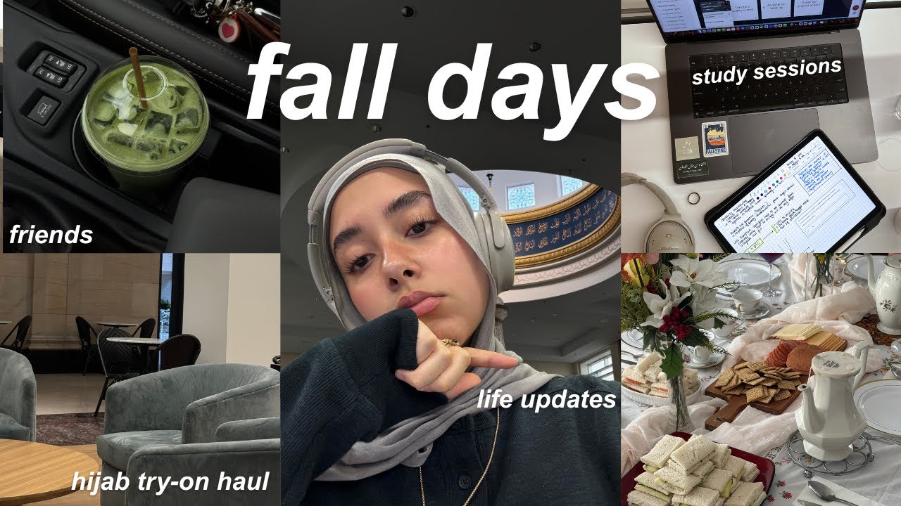 FALL DAYS IN MY LIFE 🍂 studying, friends, coffee shops, hijab haul, life updates