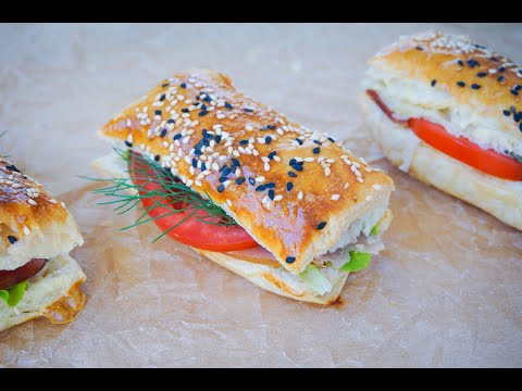 Buns with ham | Breakfast recipes | Appetizer recipes | What to cook for breakfast | Sandwiches