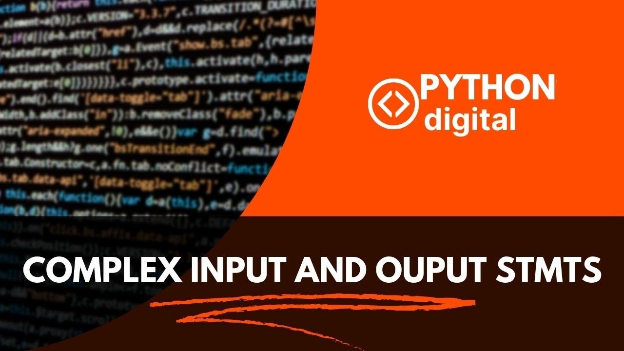 python complex input and output statements