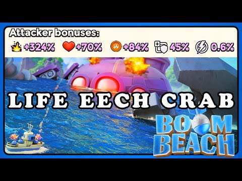 Boom Beach: STG 1-... Max Engraving vs Life Leech Crab 11-TD / 1-TH / 1-GBE