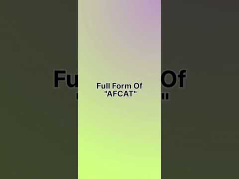 Full Form Of "AFCAT" #shorts #study #trend #knowledge #practice #learn #air #force #common #test