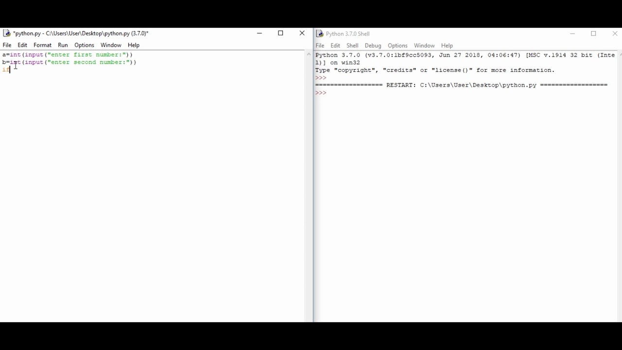 How to sort two numbers in python || basic[6]