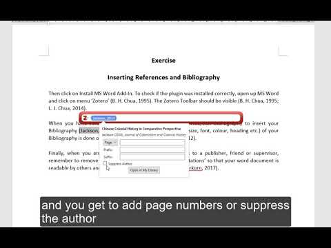 Creating Citations & Bibliographies Using Zotero in Microsoft Word