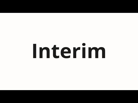 How to pronounce Interim