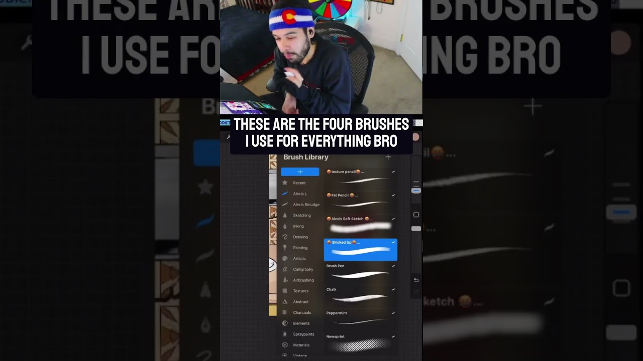 Procreate brush pack! Free to download, link in description.