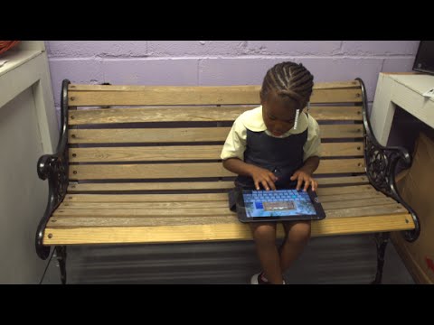 Inside this laundromat there's a coding school