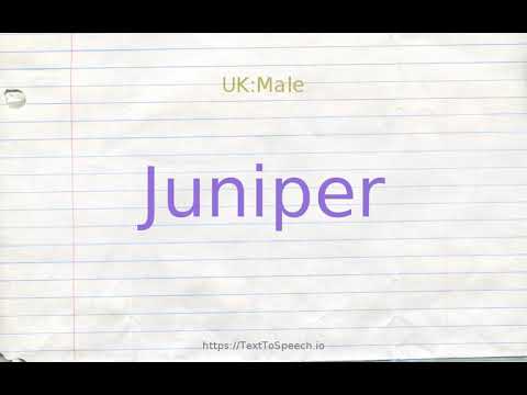 How to pronounce juniper