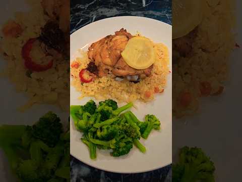 Chicken & rice 🍗🍚 #food #shorts #chicken #rice #dinner #cooking #homemade #howto