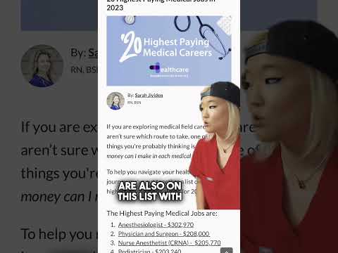 20 Highest Paying Medical Jobs in 2023 #shorts #healthcare #nurse #nursing #jobs #career