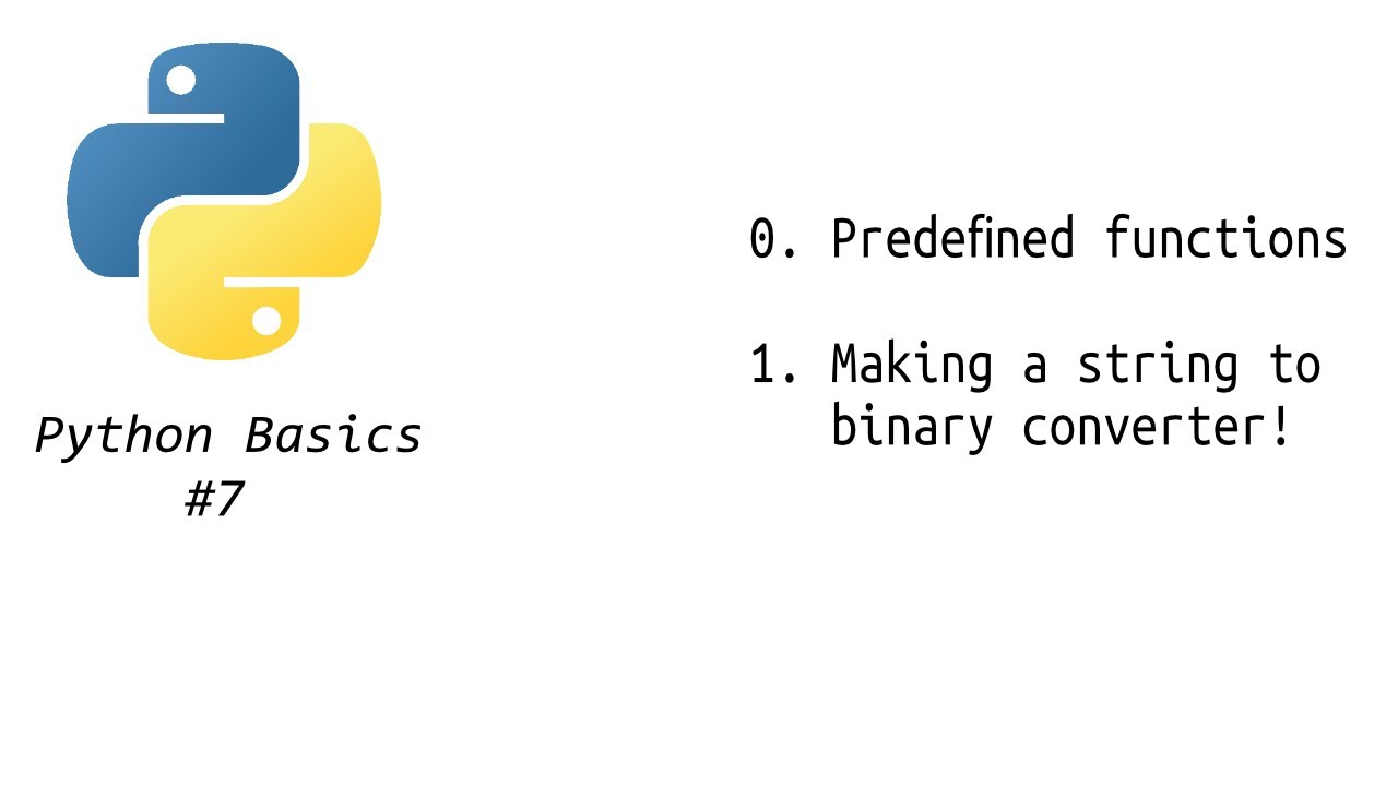 How To Make A STRING To BINARY Converter In JUST 3 Lines! - Python Basics For Beginners