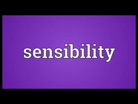 Sensibility Meaning