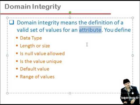 Lecture 16 Integrity Constraints in DBMS Hindi