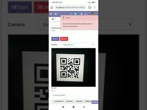 Inventory Adjustment Mobile Barcode Scanner Odoo