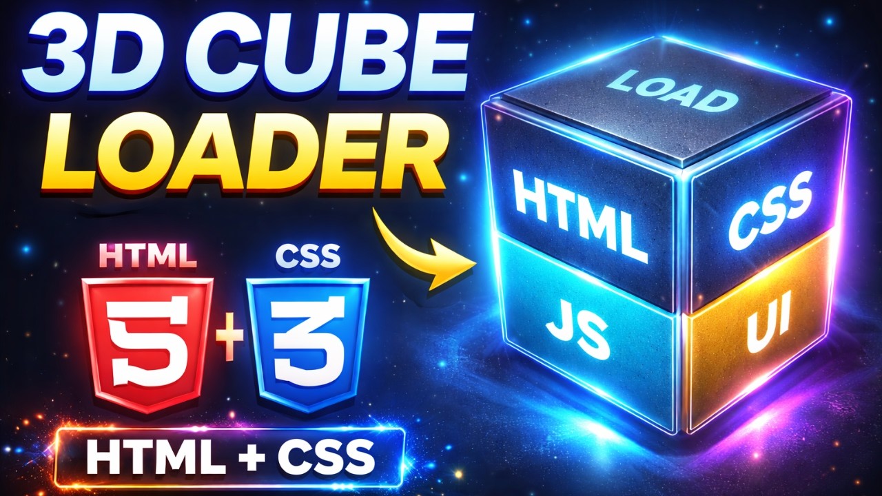 How to Make 3D Cube Loader Using HTML & CSS | Amazing Animation Effect