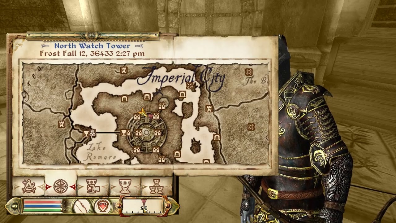 Elder Scrolls Oblivion - How to Open Map Menu