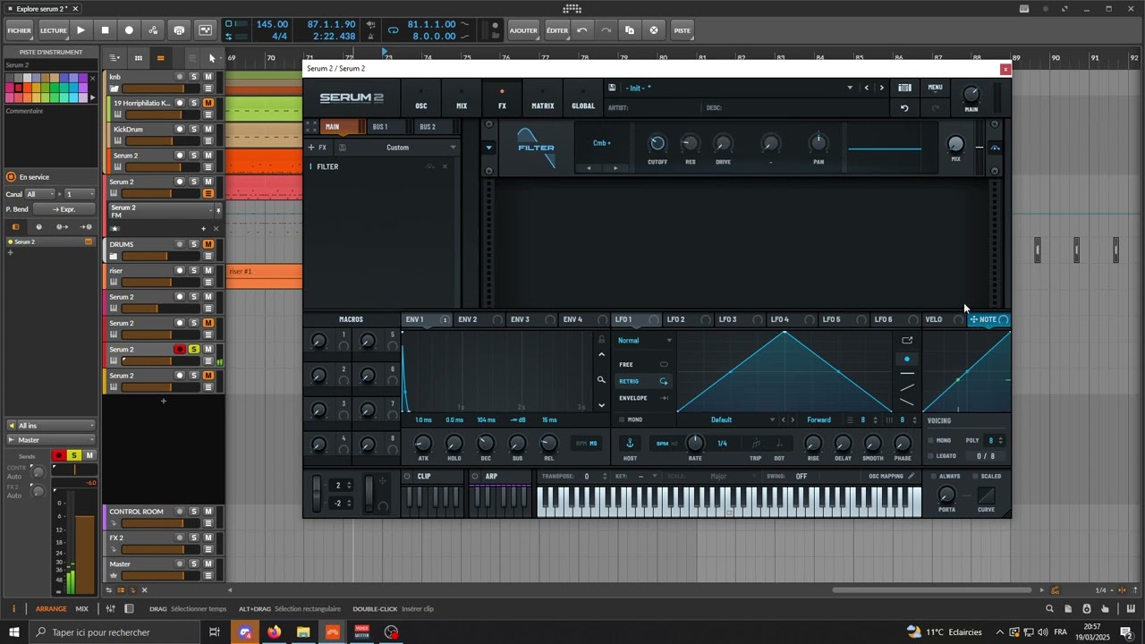 Keytracking the comb filter in Serum 2 Fx section