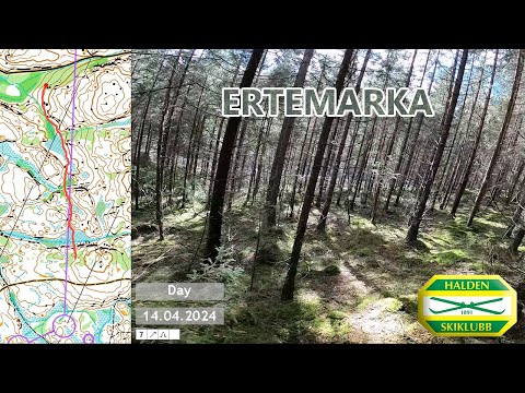 Headcam Orienteering: Ertemarka, Østfold. Norway. Halden O-Meeting Long.