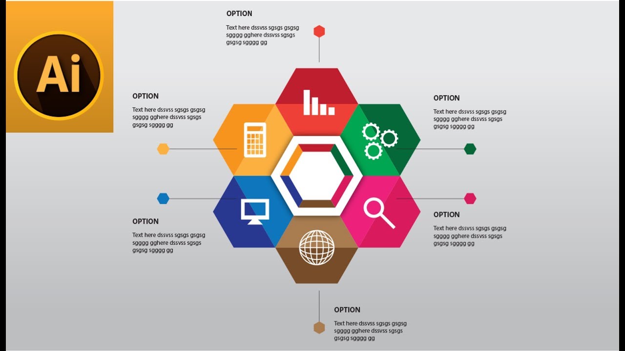 Creative Business Infographic Template Vector Illustrator Tutorial