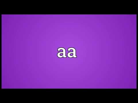 aa meaning in English