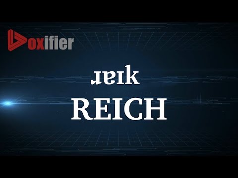 How to Pronunce Reich in English - Voxifier.com