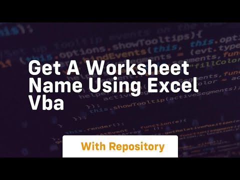 get a worksheet name using excel vba