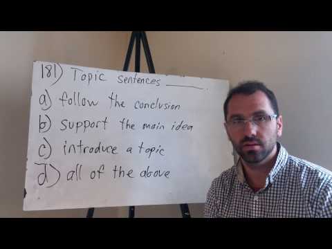 What is a topic sentence?
