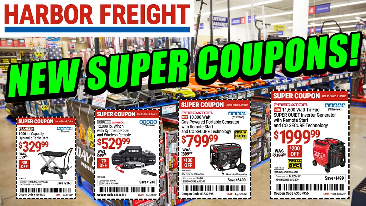 Top 15 Harbor Freight Deals Actually Worth Buying Before Super Coupons End (May 10, 2026)!