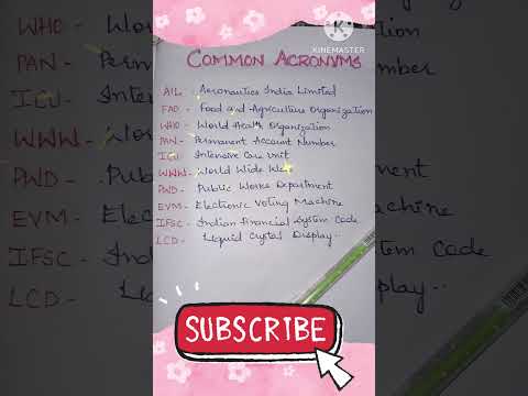 #Common Acronyms #shorts# Did You Know These Abbreviations?