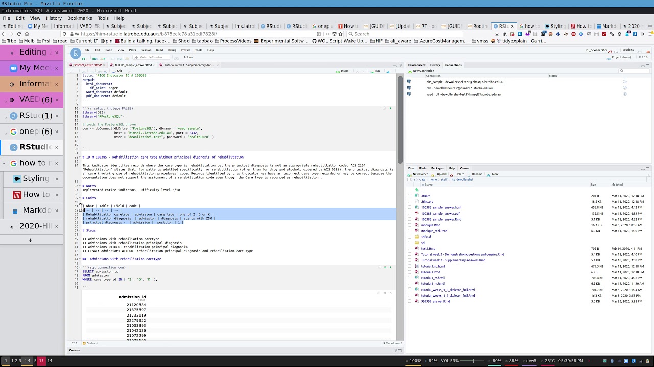 Rmarkdown Formatting