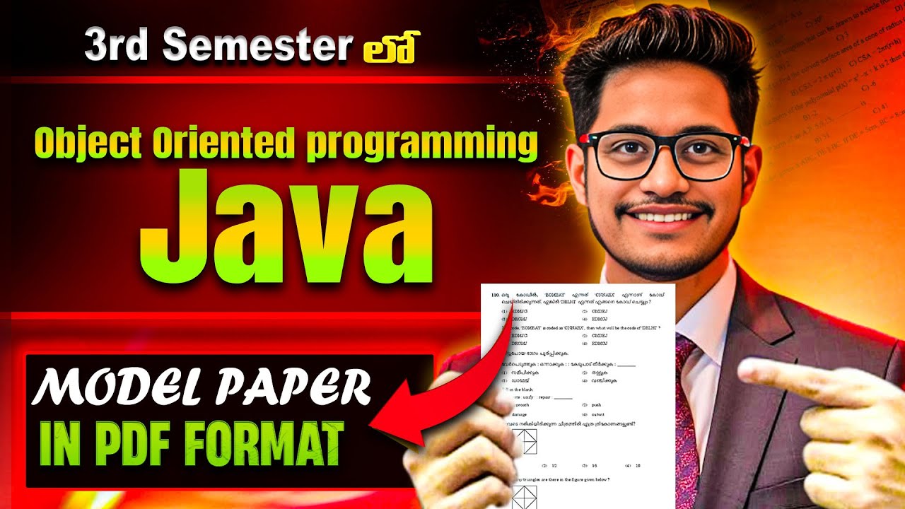 Object Oriented Programming Using Java  Model Papers | 3rd Sem Computer science Model Papers