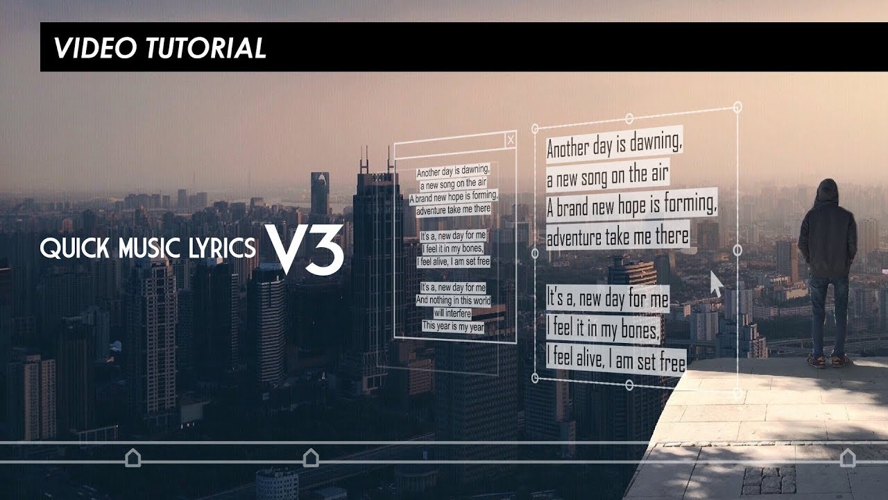 Quick Music Lyrics - V3 - Tutorial (After Effects Template)