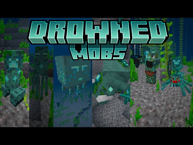 Drowned Mobs Addon 1.21.60 Minecraft Mod