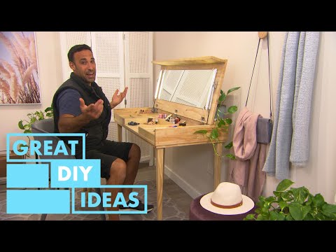 How to Build a Makeup Table With Storage | DIY | Great Home Ideas