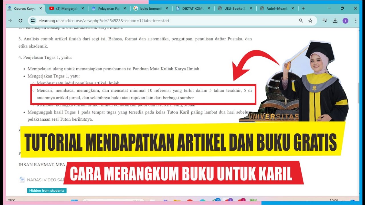 Mengerjakan Tugas 1 Poin 2 KARIL UT: Mencari, Membaca, Merangkum Artikel Ilmiah dan Buku