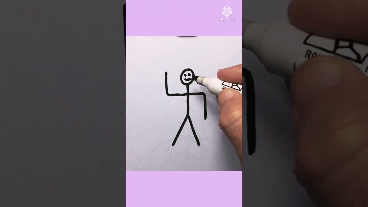 HOW TO DRAW STICKMAN - SUPER EASY AND BASIC DRAWING