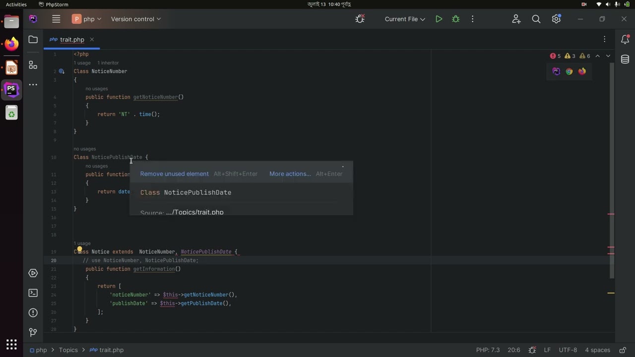 PHP Tutorials: PHP OOP: Mastering PHP Traits: Simplify Your Code with Reusable code base