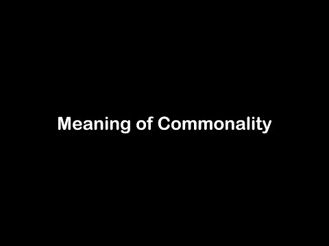 What is the Meaning of Commonality | Commonality Meaning with Example