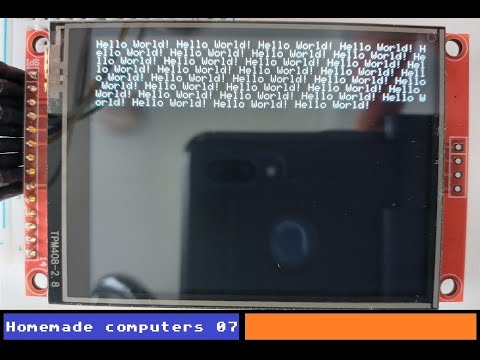 How to connect a 2.8 TFT screen to a microcontroller - 07 #HomemadeComputers #arduino