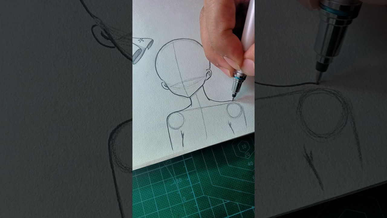 how to draw a basic half body #drawing #howtodraw #anime #manga #drawingtutorial #easydrawing