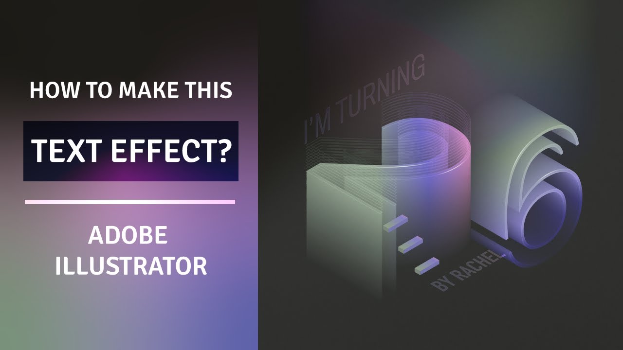 TUTORIAL | BLEND TEXT EFFECT | Adobe Illustrator | Rachelizmarvel