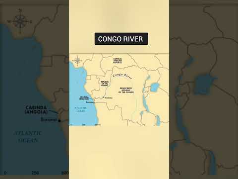 Congo river in map