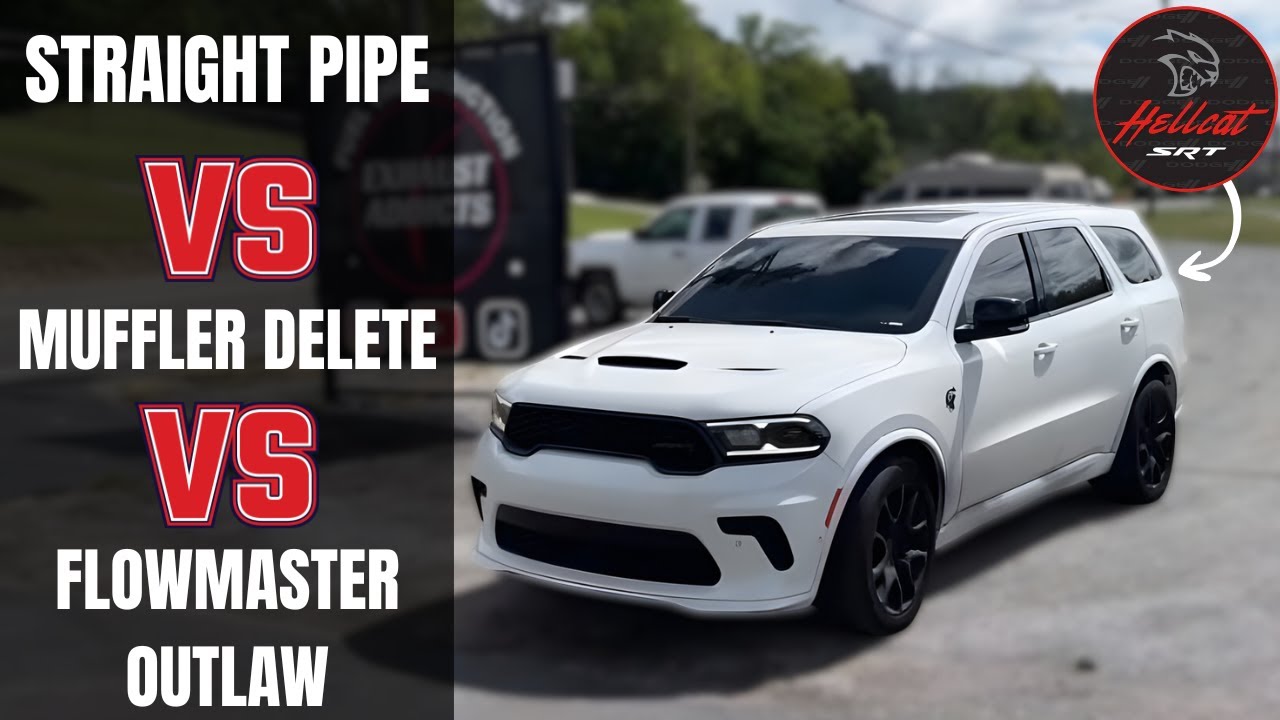 Dodge Durango Hellcat Straight Pipe vs Muffler Delete vs Flowmaster Outlaw!