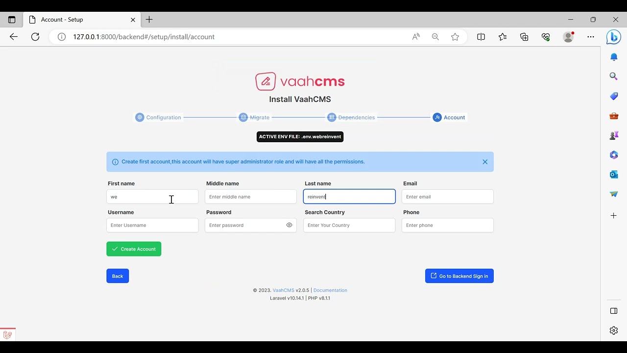 VaahCMS 2.x + Vue3 | VaahCMS - How to create setup?