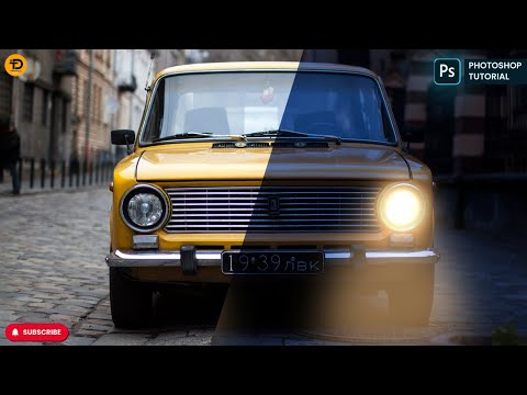 Realistic Glowing Light Effect: How To Turn On Car Headlights In Photoshop