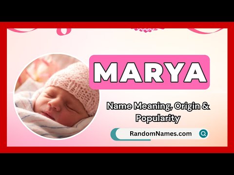 Marya - Baby Girl Name Meaning, Origin & Popularity - RandomNames.com