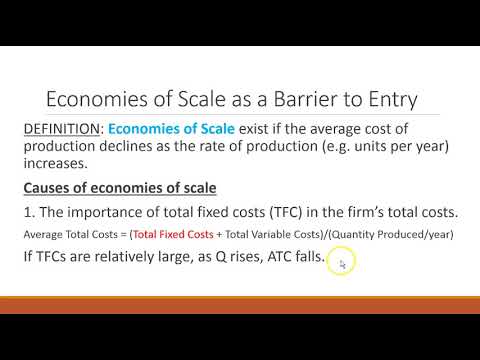 barriers to entry 1