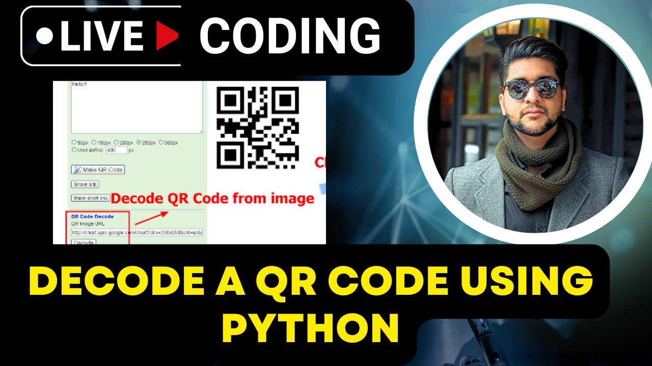 Decode a QR Code using Python | How to Decode QR Code in Python | python projects
