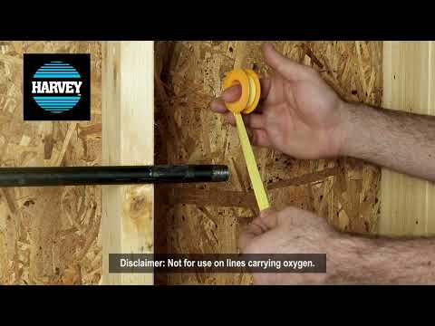 How to Install Harvey Yellow Gas Line PTFE Thread Seal Tape