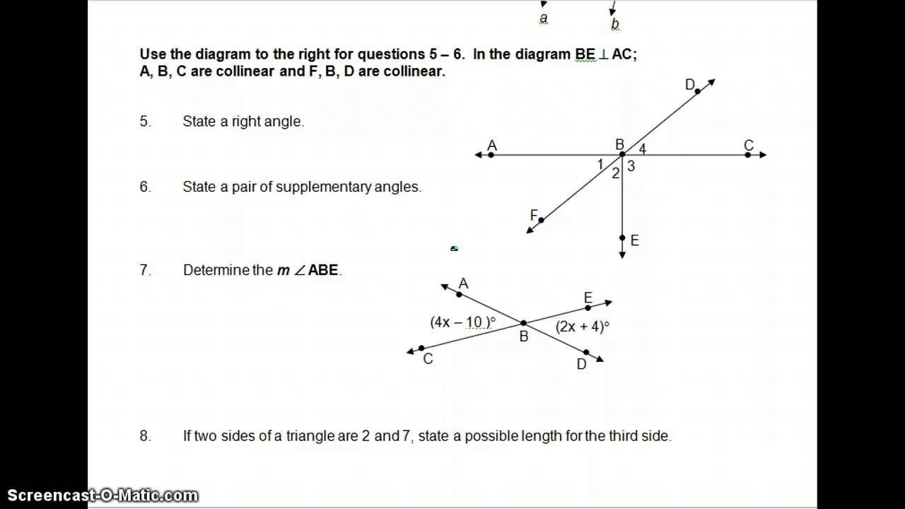2011 2012 Geometry Midterm Review #1 10