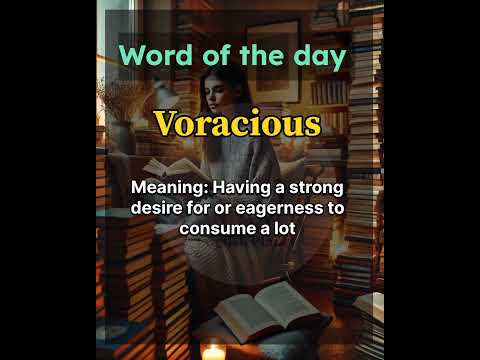 "Word of the Day: ‘Voracious’ 🌟 | Boost Your Vocabulary!" | Improve Your English Listening" #shorts